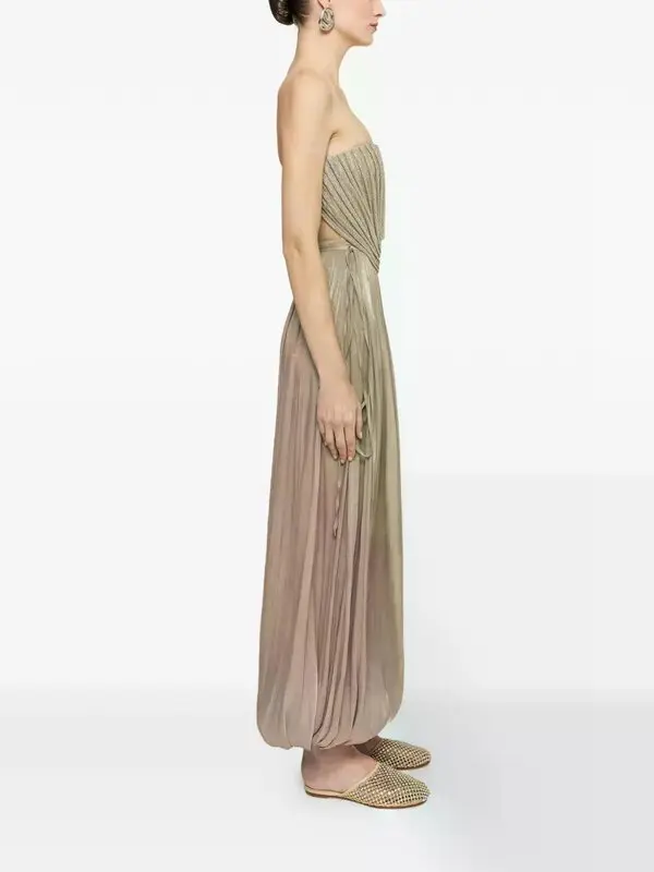 NISSA Crystal-embellished Tulle Corset Top - Silver