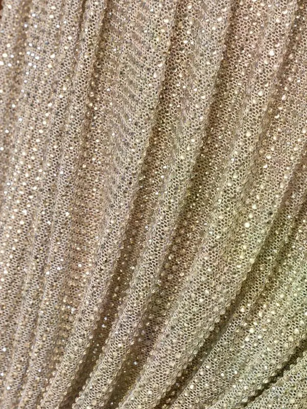 NISSA Crystal-embellished Tulle Corset Top