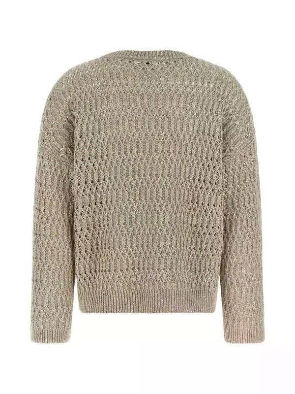 Brunello Cucinelli Openwork Sequin Knit Sweater
