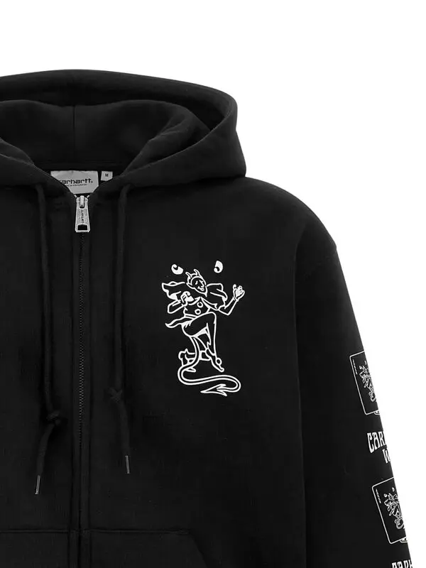 Carhartt Work In Progress Graphic Print Zip-up Hoodie