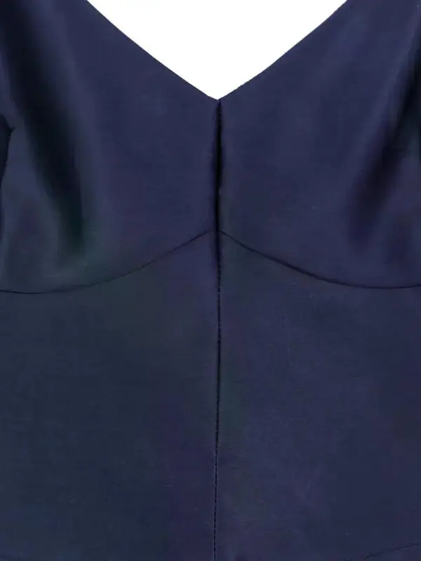 Alberta Ferretti Spaghetti Strap Flared Midi Dress
