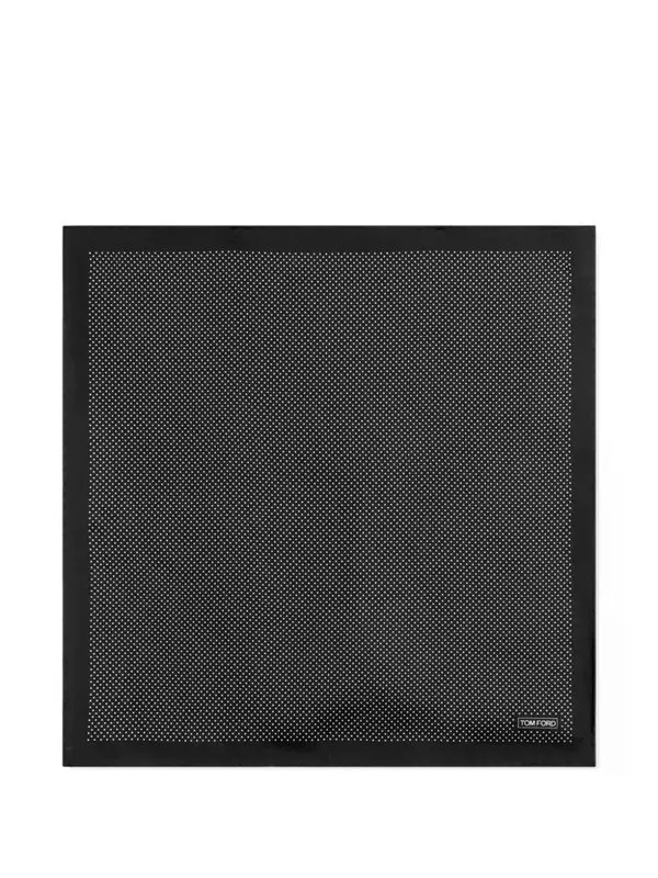 TOM FORD Polka-dot Silk Pocket Square - Black