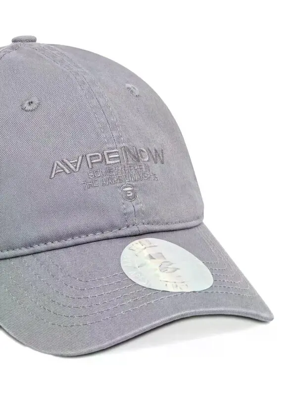 AAPE BY *A BATHING APE Logo-embroidered Baseball Cap - Grey