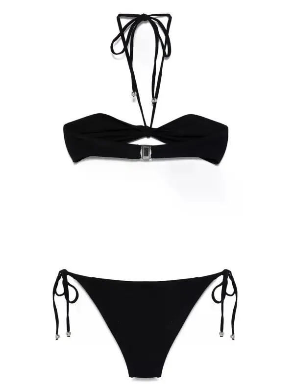 Lisa Marie Fernandez Crepe Bandeau String Bikini