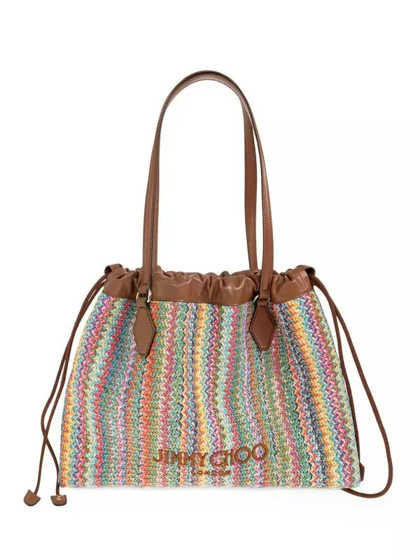 JIMMY CHOO Woven Tote Bag - Brown