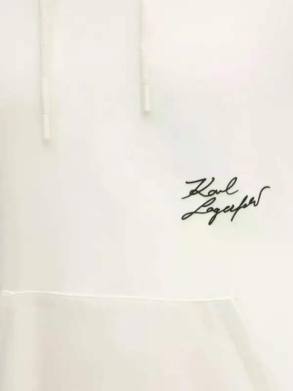 Karl Lagerfeld Embroidered Logo Hoodie