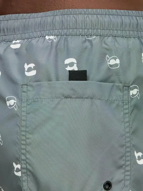 Karl Lagerfeld Ikon Print Swim Shorts