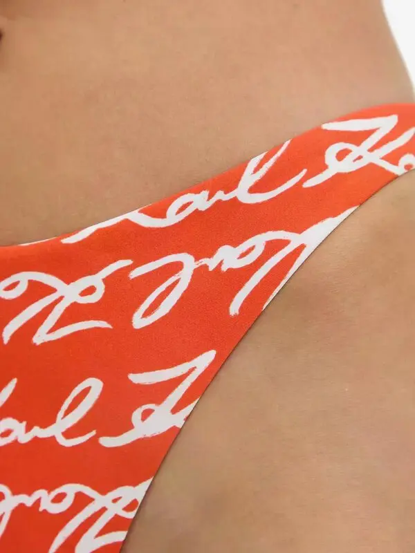 Karl Lagerfeld Script Print Bikini Bottoms