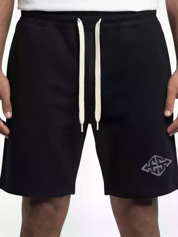 EXIT SOCIETY Monogram X Logo-print Drawstring Shorts