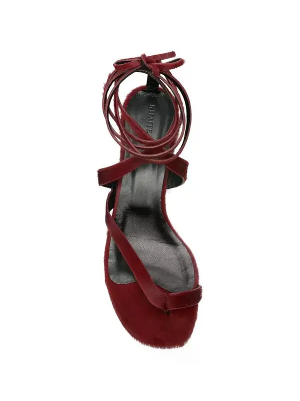Khaite Aimee Lace-up Sandals - Red