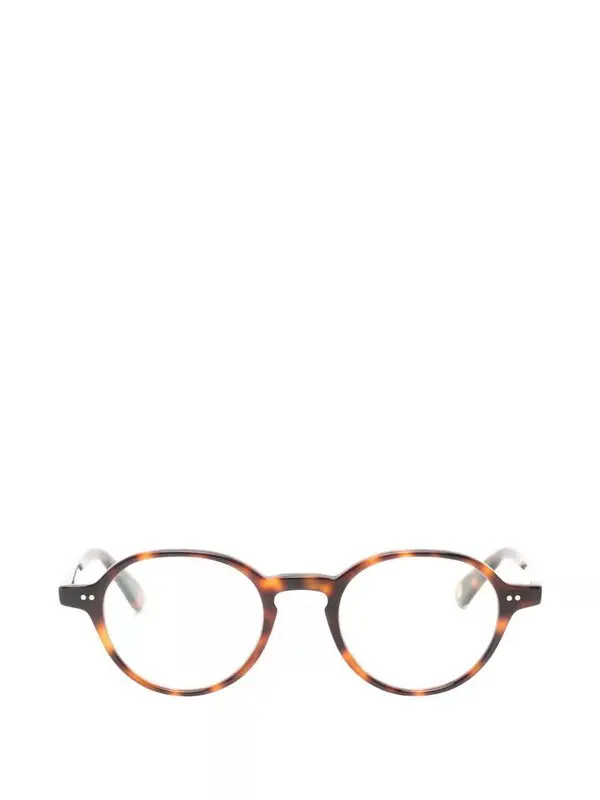 Garrett Leight Loma Round Frame Eyeglasses - Brown