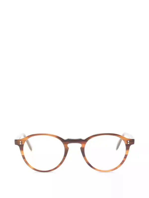 Garrett Leight Stanton Round Frame Eyeglasses - Brown
