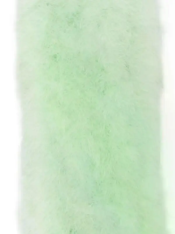 Valentino Garavani Feather-trim Scarf - Green