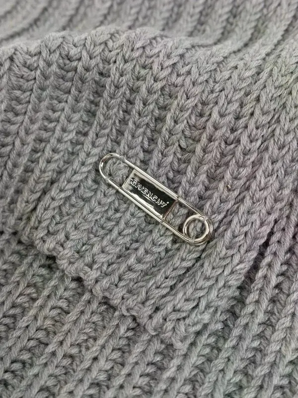Givenchy Logo-plaque Ribbed-knit Scarf