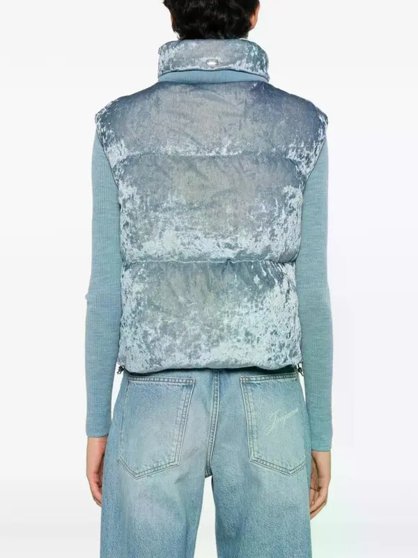 Herno Quilted Velvet Zip-up Gilet