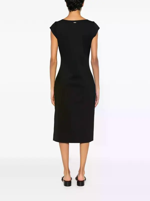 Calvin Klein Cap Sleeve Boat Neck Midi Dress