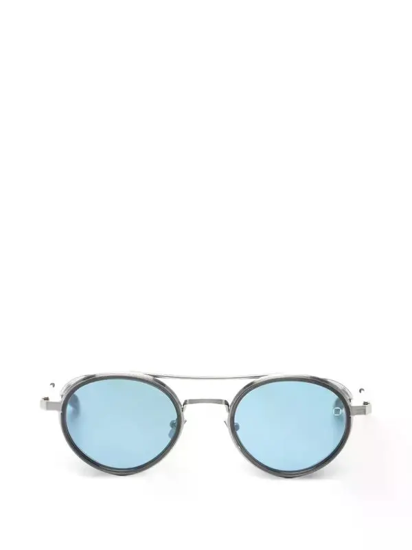AKONI Astria Round Frame Sunglasses - Grey