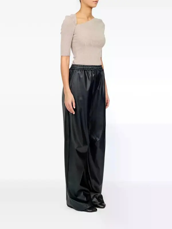 MAISON MARGIELA Light Pleather Wide-leg Trousers