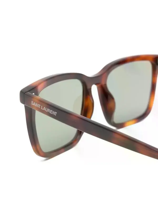 Saint Laurent Sl500 Square-frame Sunglasses In Tortoiseshell