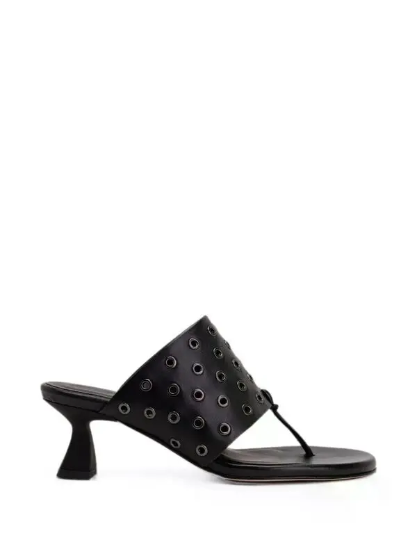MIISTA Cedella Eyelet Embellished Sandals - Black