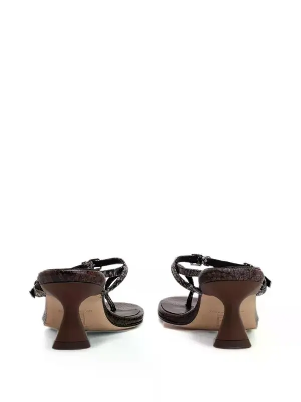 MIISTA Abisai Buckled Snakeskin-effect Sandals