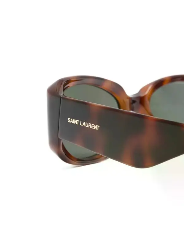 Saint Laurent Tortoiseshell-effect Round-frame Sunglasses