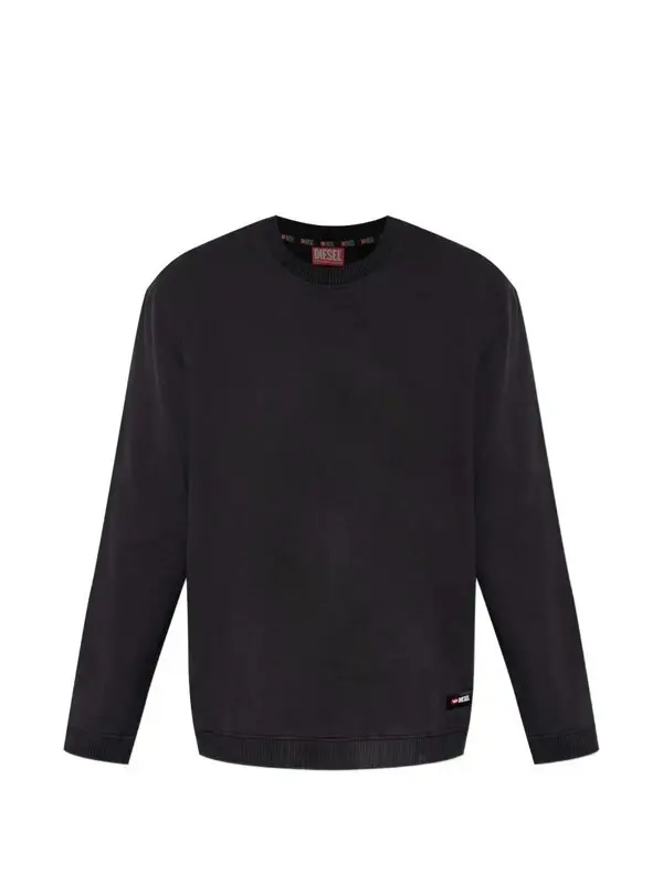DIESEL® Crew Neck Logo Patch Sweatshirt