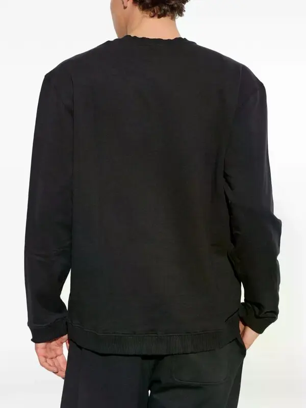 DIESEL® Crew Neck Logo Patch Sweatshirt