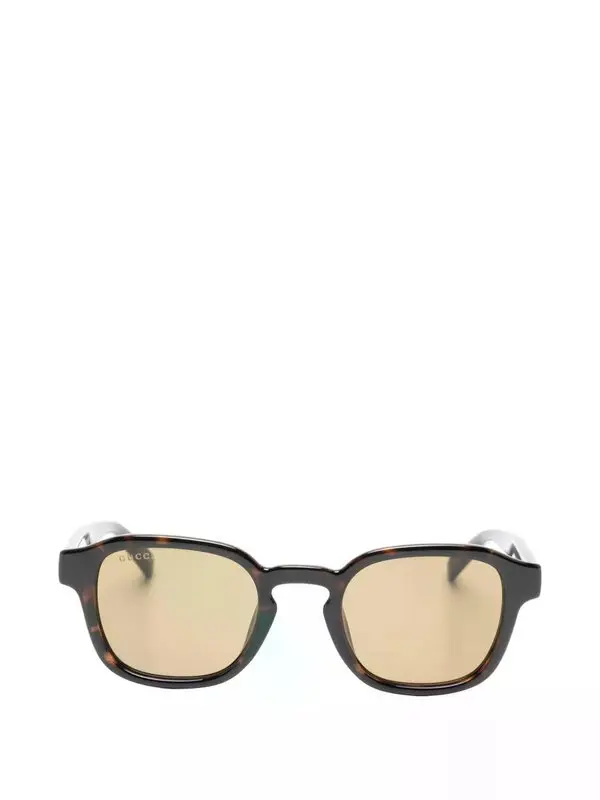 Gucci Rectangle Frame Sunglasses - Brown
