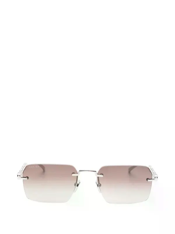 Gucci Crystal-embellished Sunglasses - Silver