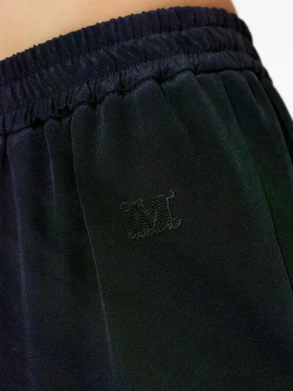 Max Mara Volonta" Navy Silk Wide-leg Trousers