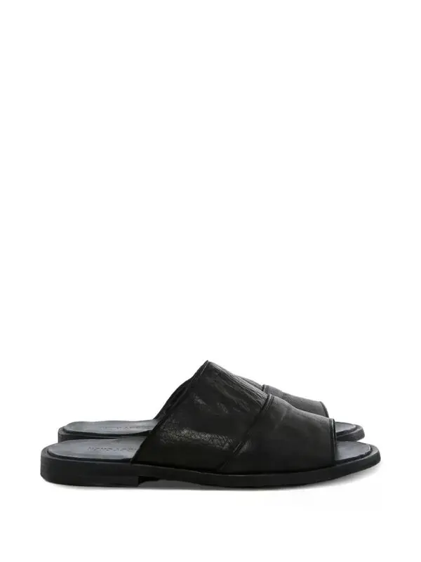 ZIGGY CHEN Crinkled-finish Leather Sandals