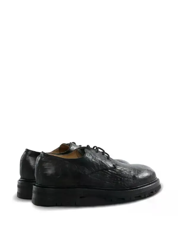 ZIGGY CHEN Crinkled Leather Derby Shoes
