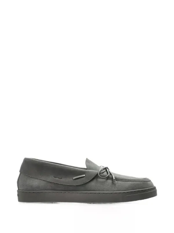 Giorgio Armani Suede Loafers With Bow Detailing
