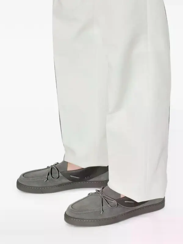 Giorgio Armani Suede Loafers With Bow Detailing