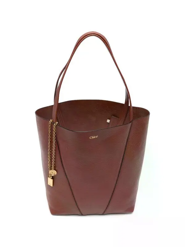 Chloé Leather Tote Bag - Brown