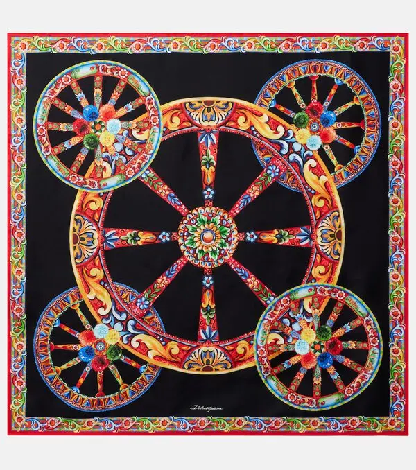 Dolce & Gabbana Carretto Silk Twill Scarf