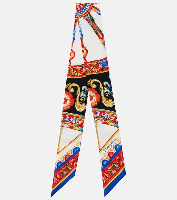 Dolce & Gabbana Carretto Silk Twill Scarf - Multicoloured