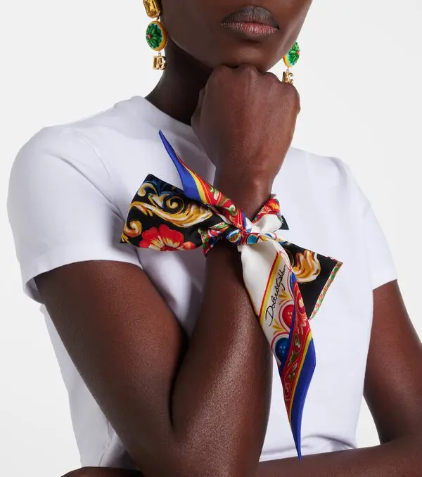 Dolce & Gabbana Carretto Silk Twill Scarf - Multicoloured