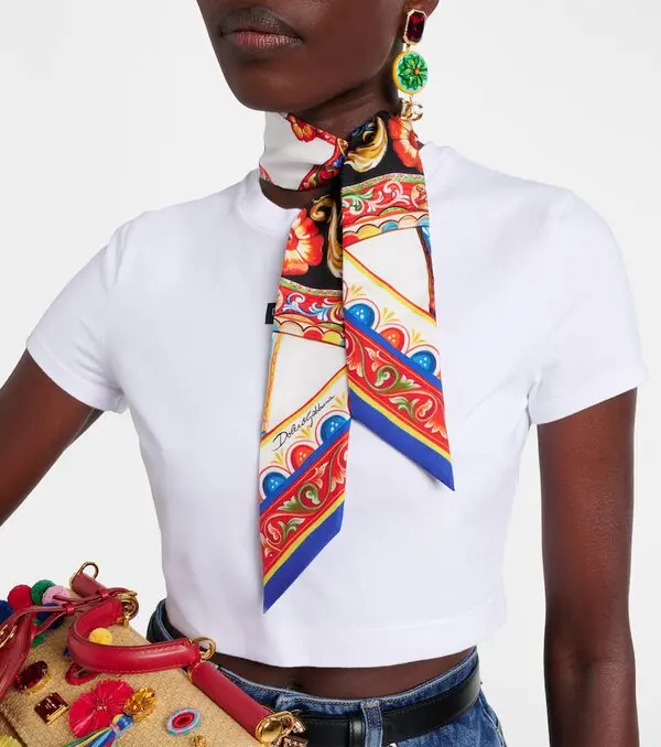 Dolce & Gabbana Carretto Silk Twill Scarf - Multicoloured