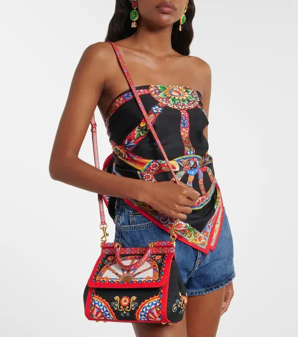 Dolce & Gabbana Sicily Medium Printed Top-handle Bag