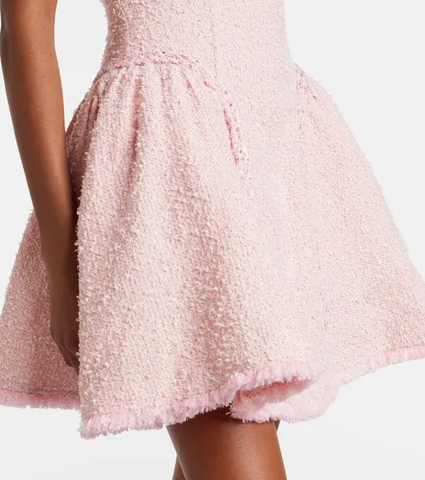 SELF-PORTRAIT Sequined Boucle Tweed Mini Dress