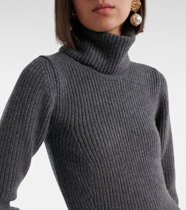 Magda Butrym Ribbed-knit Cashmere Mini Dress
