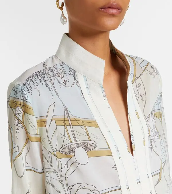 Tory Burch Printed Cotton Voile Tunic - Multicoloured
