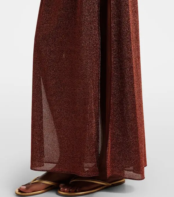 Oseree Lumiere Shell Open-back Maxi Dress