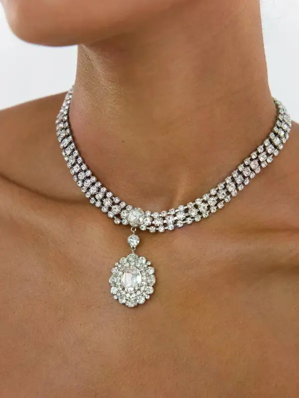JENNIFER BEHR Sylvie Necklace With Crystal Pendant