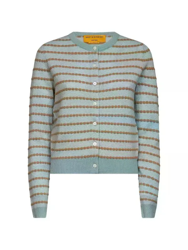 Guest In Residence Jane Bubble-stripe Cardigan - Green