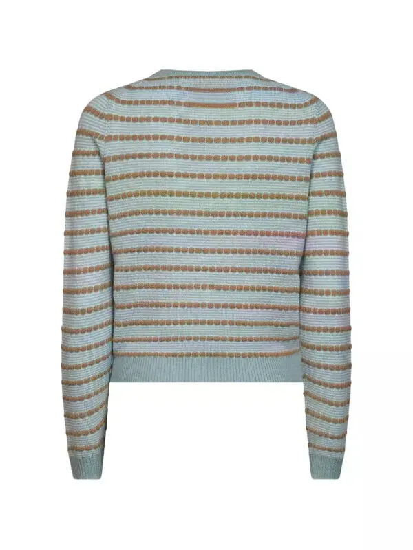 Guest In Residence Jane Bubble-stripe Cardigan - Green