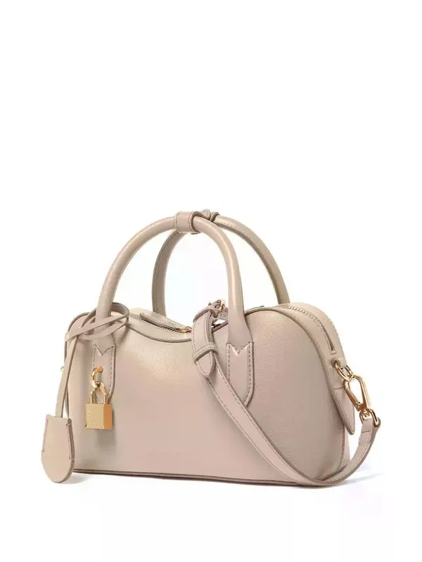 Stella McCartney Padlock Detail Grained Leather Tote Bag - Neutrals