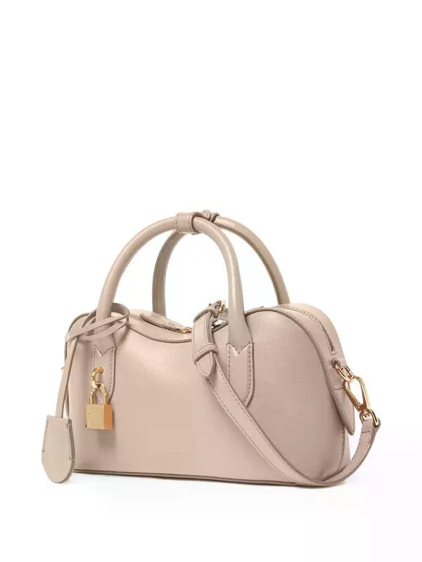 Stella McCartney Padlock Detail Grained Leather Tote Bag - Neutrals
